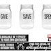Give Save Spend Vinyl Decal Stickers Dave Ramsey Debt is Dumb Gazelle ...