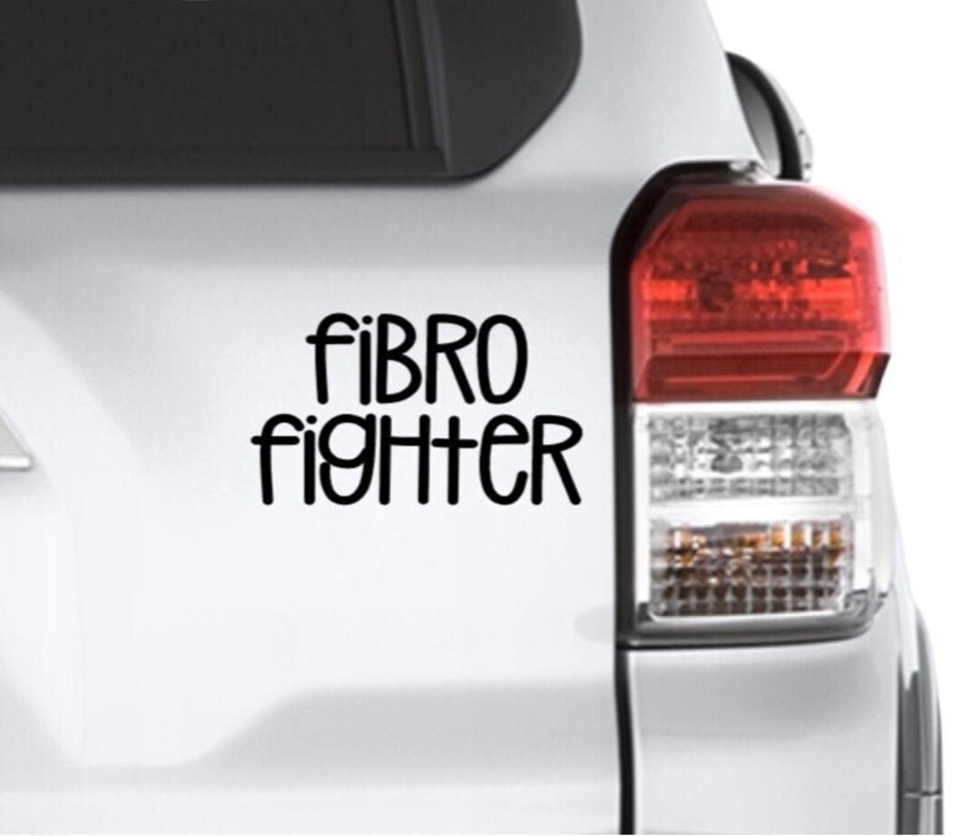 Fibromyalgia Fighter Vinyl Decal Bumper Sticker, Fibro Warrior ...