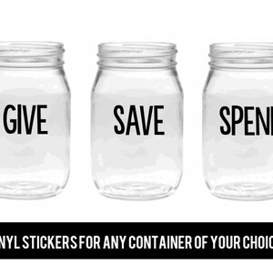 Give Save Spend Vinyl Decal Stickers Dave Ramsey Debt is Dumb Gazelle ...