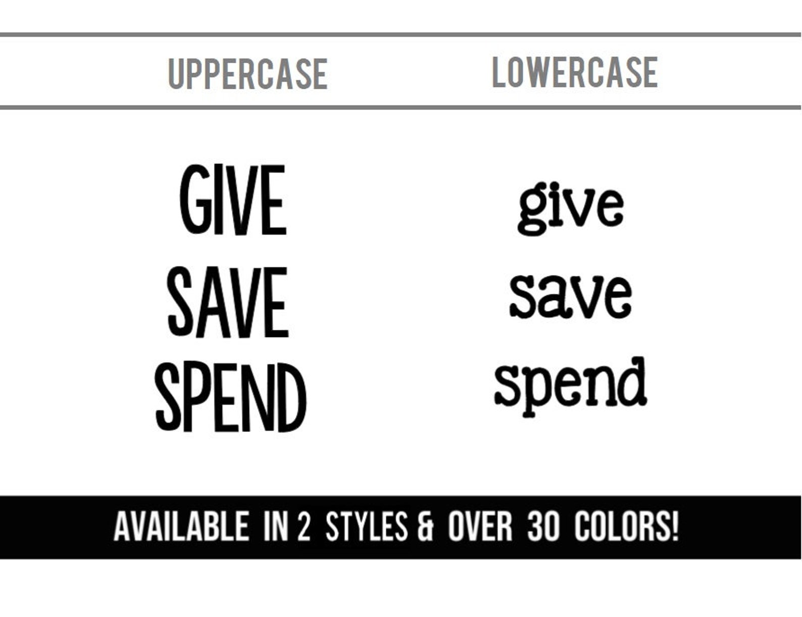 Give Save Spend Vinyl Decal Stickers Dave Ramsey Debt is | Etsy