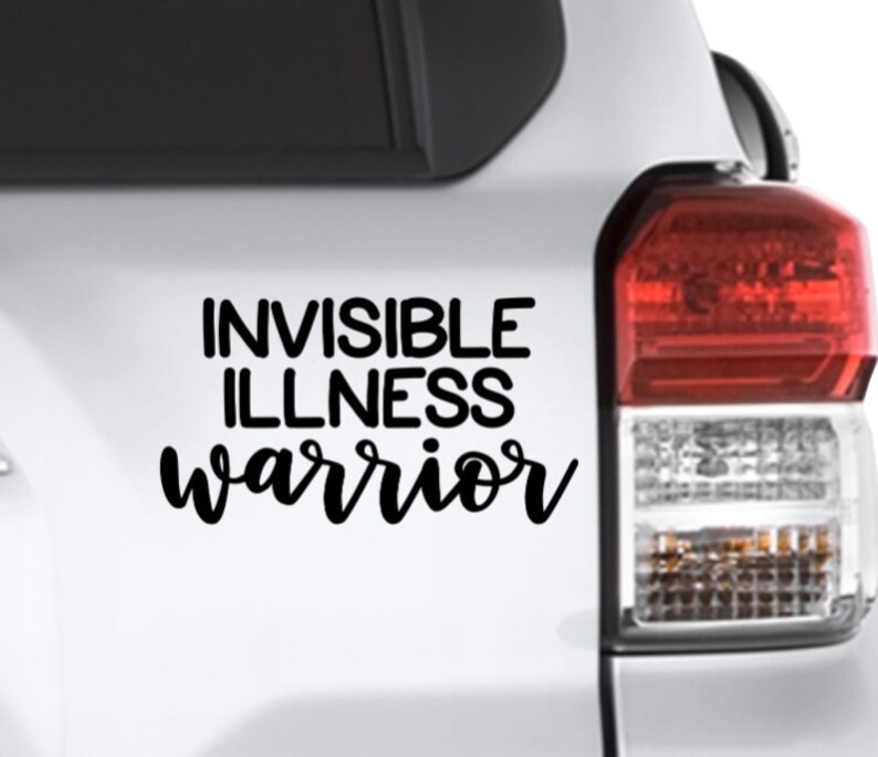 Invisible Illness Warrior Vinyl Decal Bumper Sticker | Etsy