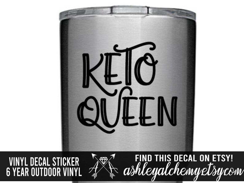 Keto Queen Vinyl Decal Bumper Sticker Keto King Keto Junkie - Etsy