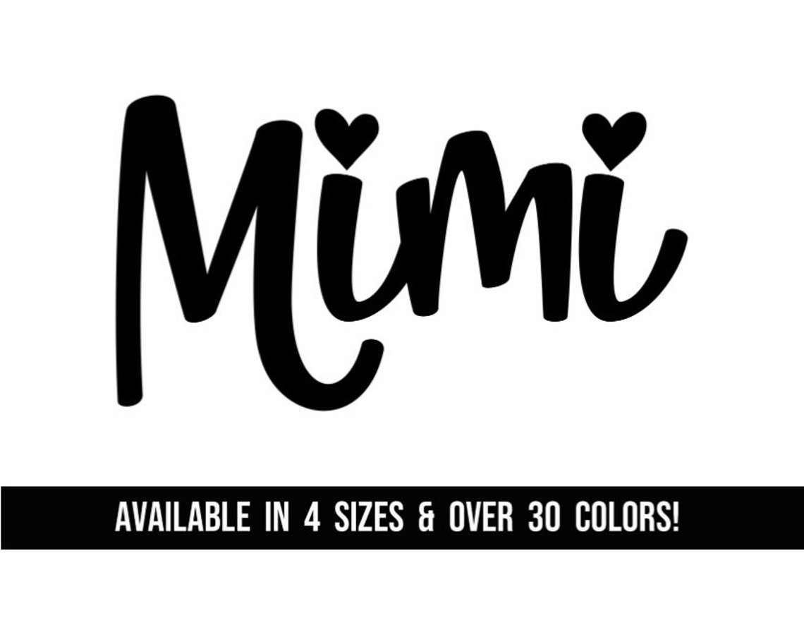 Mimi Vinyl Decal Bumper Sticker Grandmother Sticker | Etsy