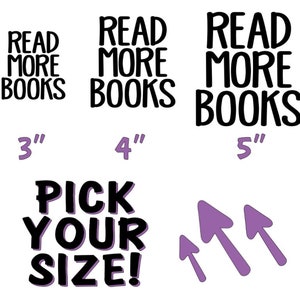 Read More Books Vinyl Decal Bumper Sticker bookish AF | Etsy