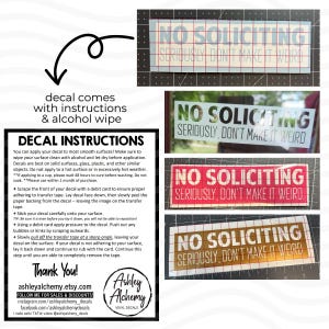 No Soliciting Don't Make It Weird Vinyl Decal, Funny No Soliciting Sign ...