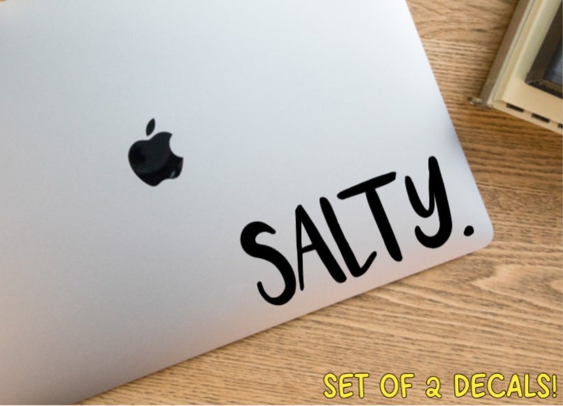 SALTY. Vinyl Decal Bumper Sticker Set of 2 Salty Beach | Etsy