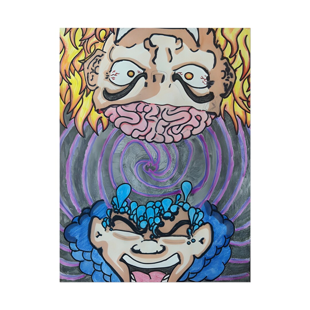 Abstract Faces Poster Original Art Work Poster - Etsy