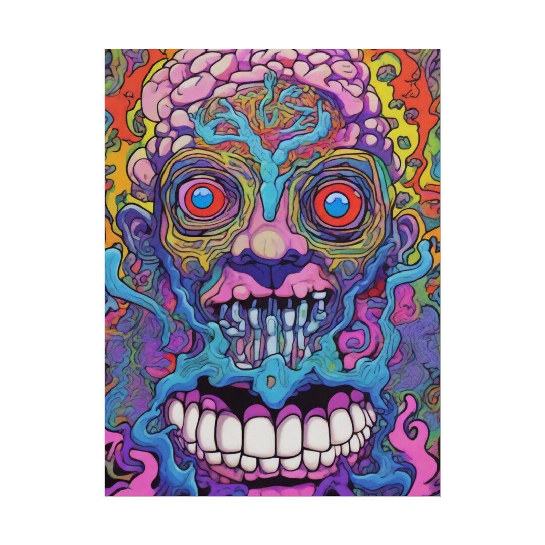Trippy Poster Original Art Work Poster - Etsy