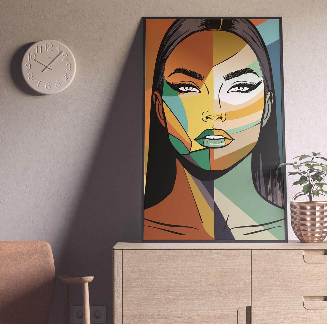 Pop Art Woman Portrait Bundle - Set of 4 Digital Prints, Retro-inspired ...