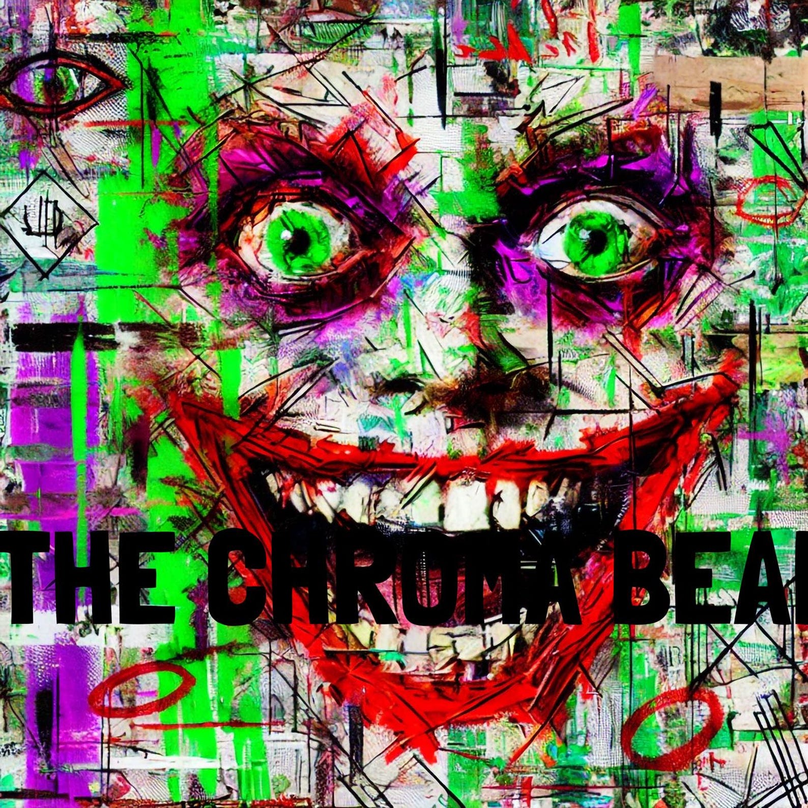 Abstract Joker Face Art Print: Urban Wall Decor (300dpi PNG File) - Etsy