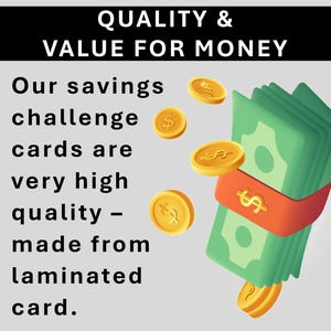 Luxuries Savings Challenge Card | 250 - 500,000 Savings Goals | Comes ...