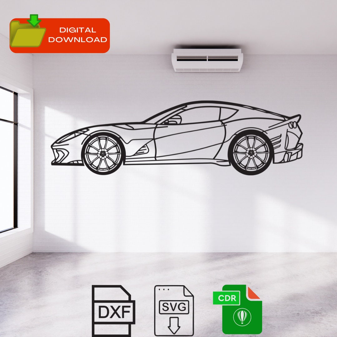 812 Competizione Vector File for Laser Cutting, Plasma Cutting, Use for ...