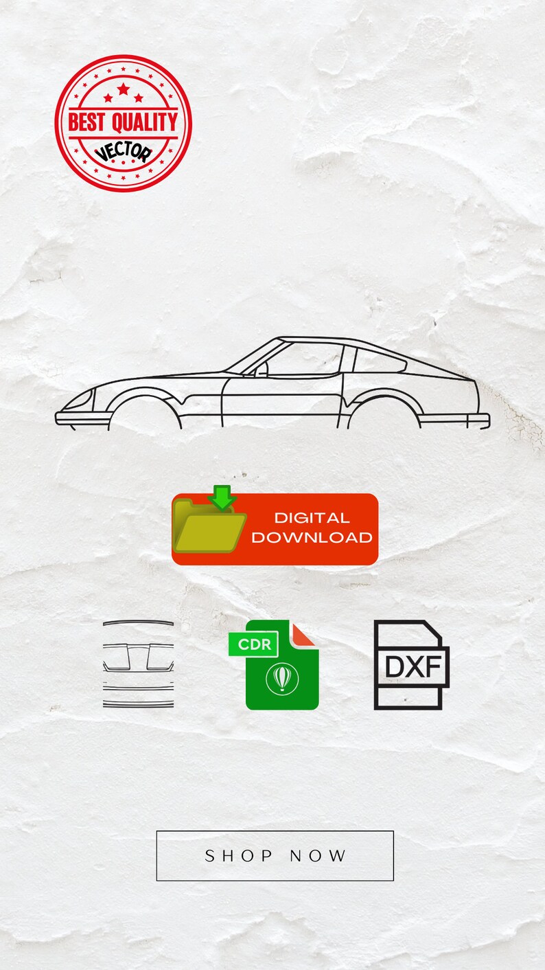 280zx 1982 Vector File Laser Cut, Plasma, Wall Art, Sticker, Keychains ...