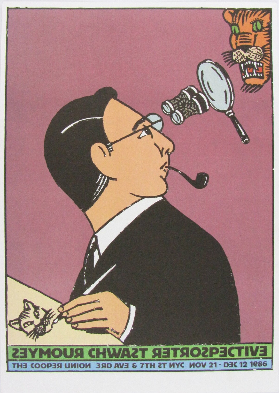 Rare Vintage 1987 Mohawk Papers Seymour Chwast Retrospective Poster - Etsy