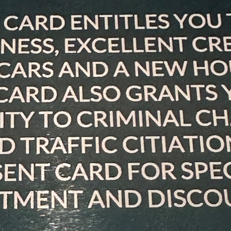 White Privilege Card - Etsy