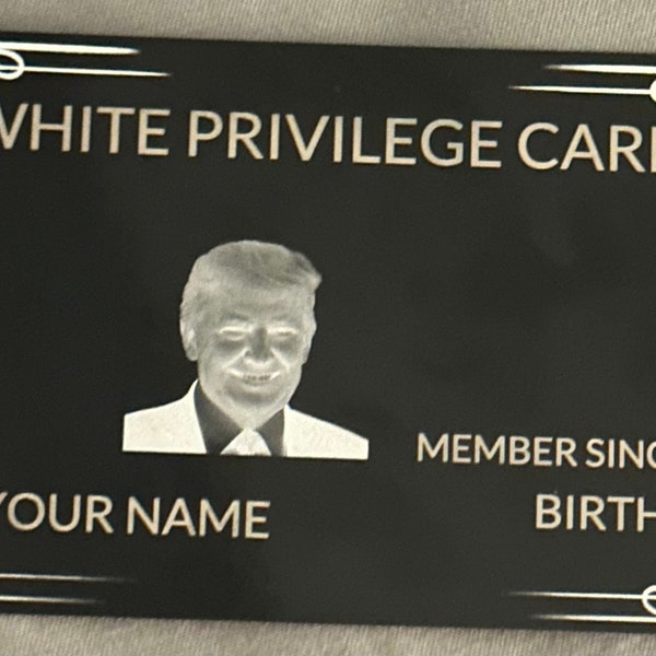 White Privilege Card - Etsy
