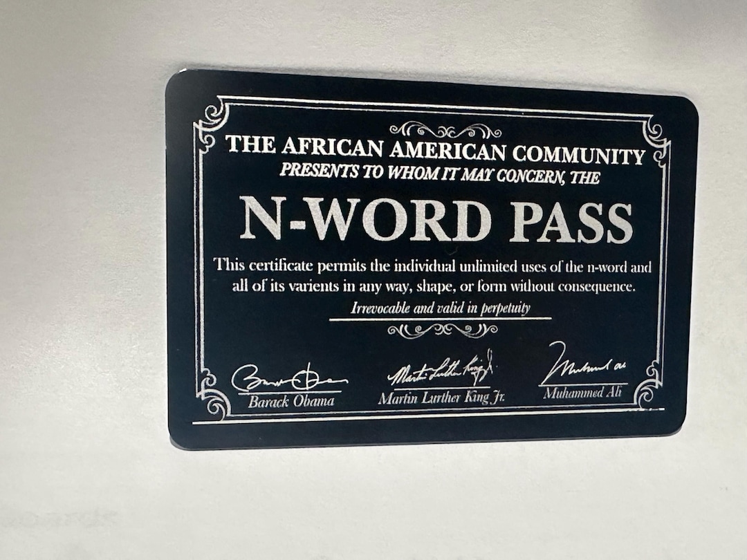 N-word Pass Novelty - Etsy