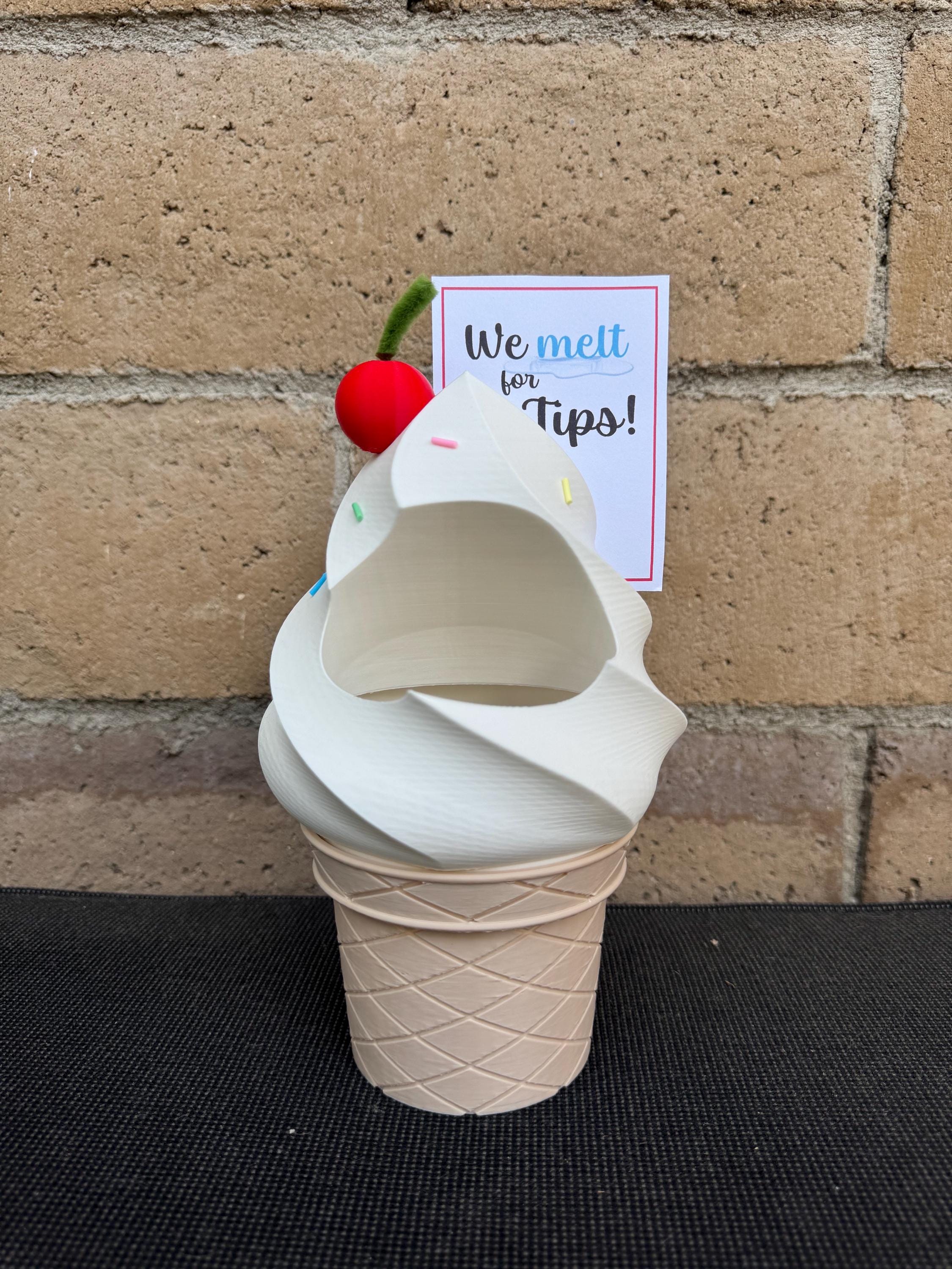 Ice Cream Inspired 3D Printed Tip Jar - Etsy