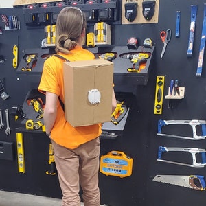 Erwin Box Backpack: Economy Shipping - Etsy