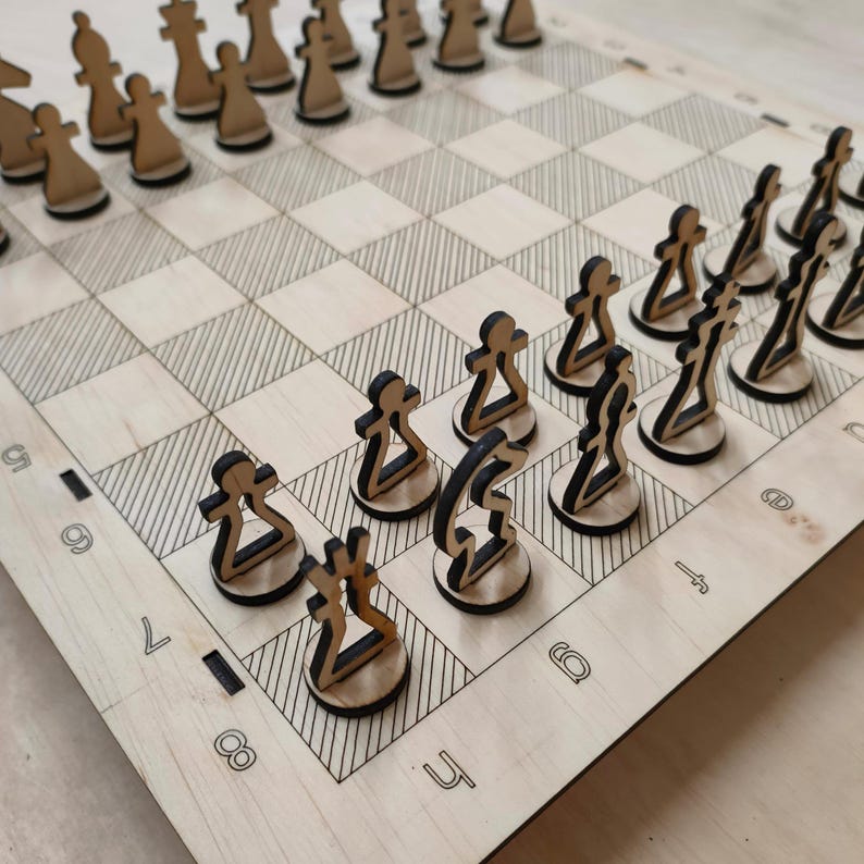 Digital Laser Cut Chess Set – Ultimate DIY Woodworking & CNC Craft ...