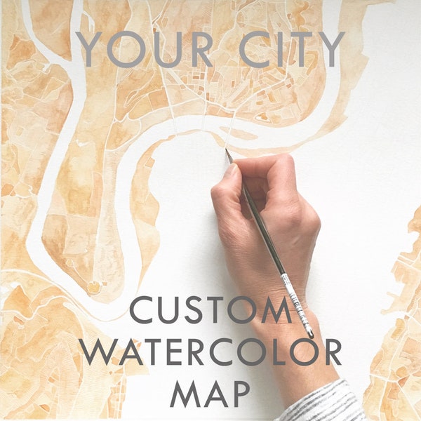 Watercolor Map - Etsy