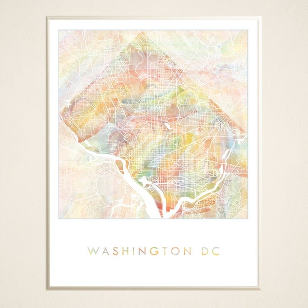 Washington Dc Map - Etsy