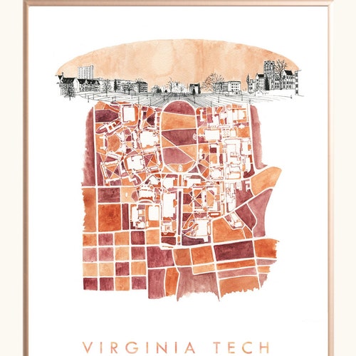 Virginia Tech Print - Etsy