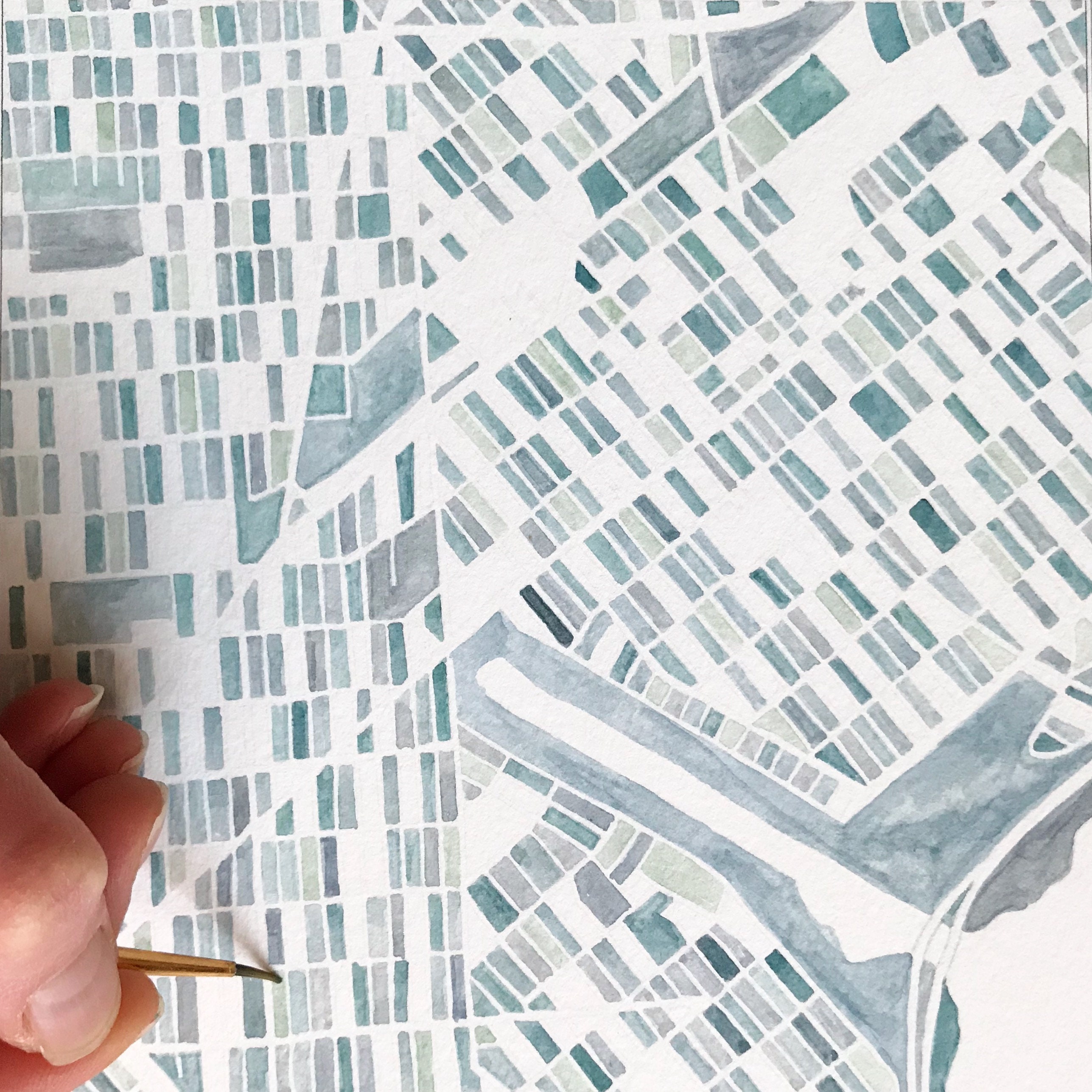 CANARSIE Brooklyn Neighborhood Map Watercolor Print New York City Map ...