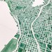 Downtown SEATTLE Map Watercolor Print WASHINGTON City Block Plan (art ...