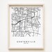 SELLERSBURG Street Map INDIANA City Map Drawing Black and White art ...