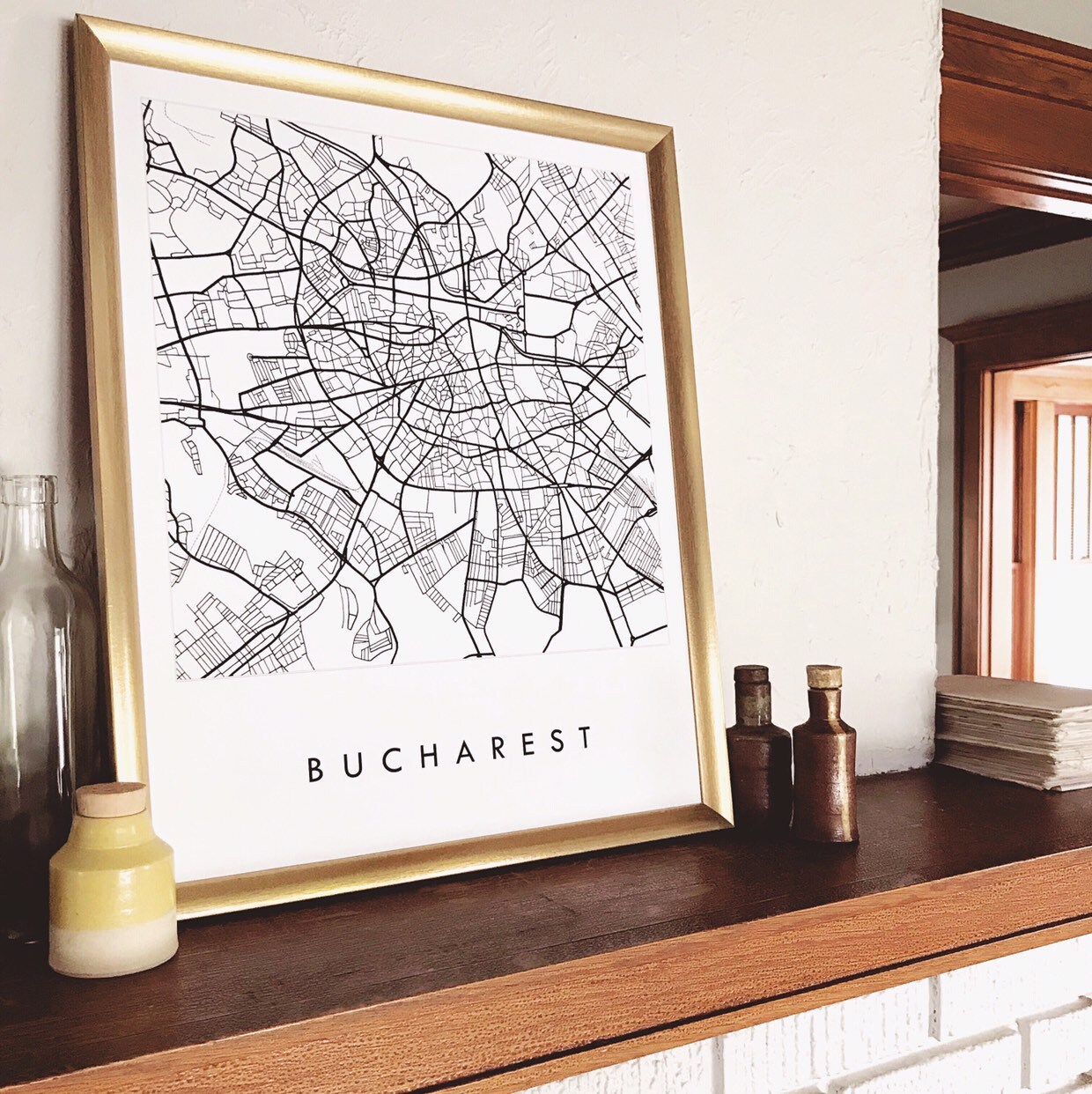 BUCHAREST Map Hand Drawn Street Map ROMANIA City Map Drawing - Etsy ...
