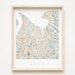 Tacoma WA Map Print: Vintage Style Travel Poster, Office Wall Art - Etsy