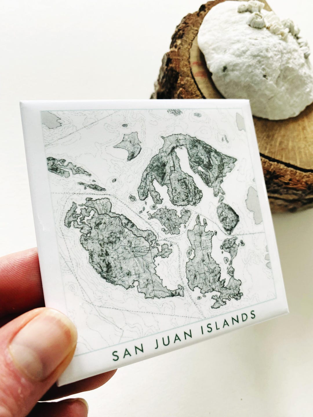 SAN JUAN Islands Washington Map Hand-drawn Topographical Bathymetric ...