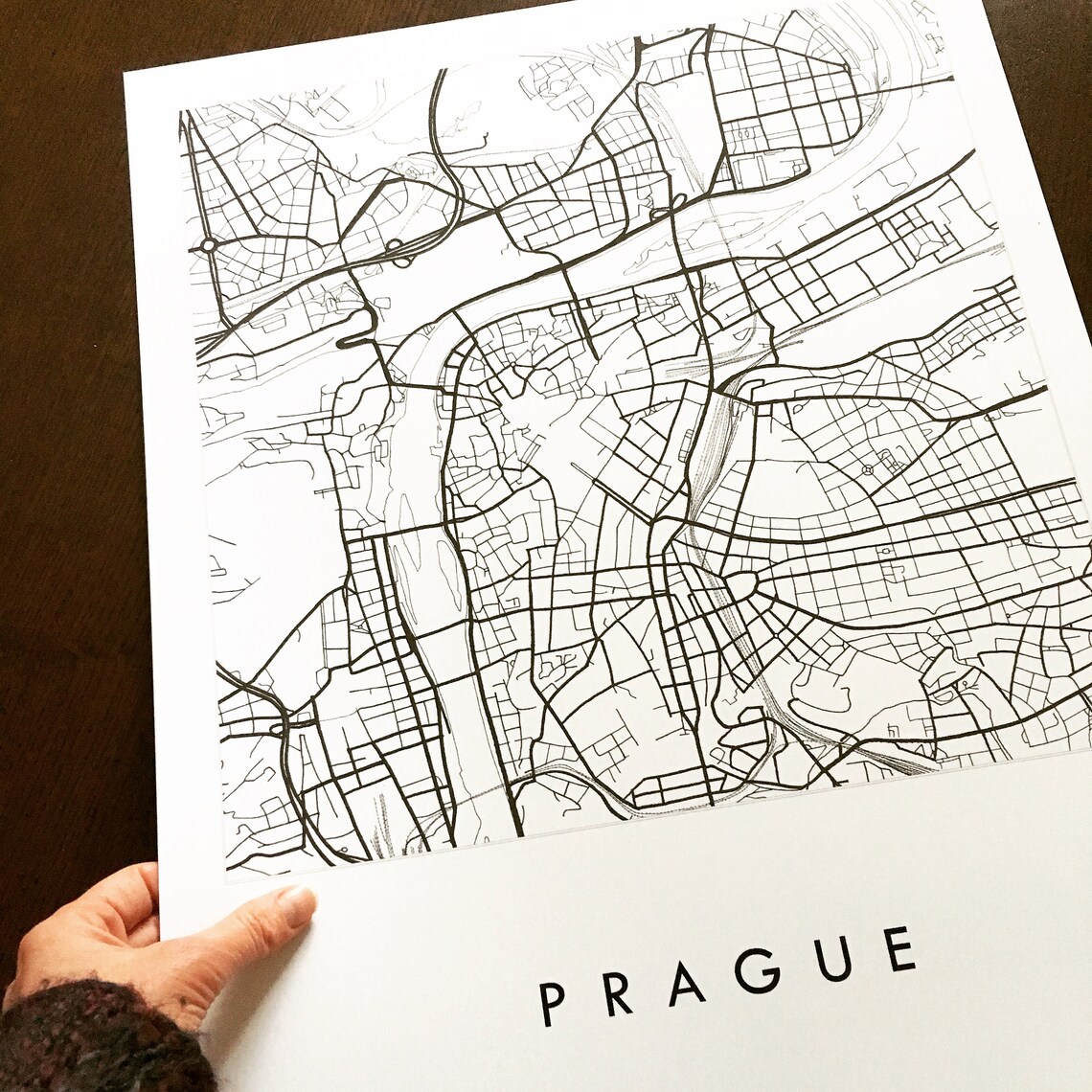 PRAGUE Map Hand Drawn Street Map CZECH REPUBLIC City Map | Etsy