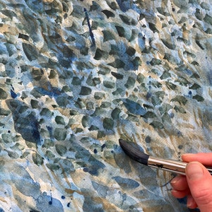 BERKELEY Map Urban Fabric Watercolor Texture Painting CALIFORNIA City ...