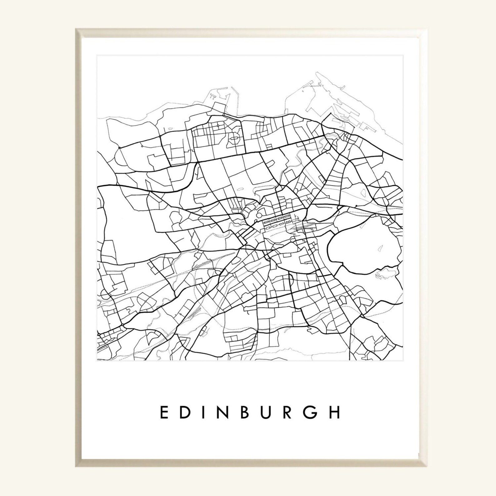 EDINBURGH Map Hand Drawn Street Map SCOTLAND City Map Drawing - Etsy