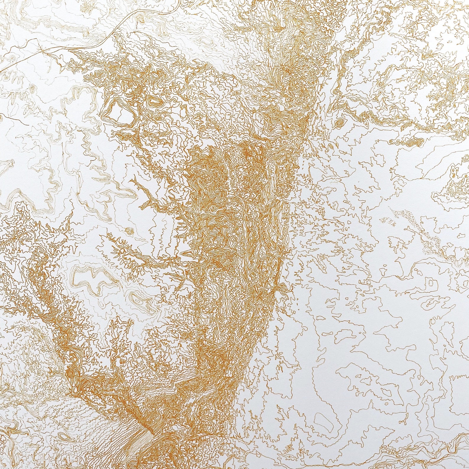 San Rafael Reef UTAH Hand Drawn Topographic Map Drawing art | Etsy