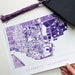 UW Seattle Campus Hand Painted Watercolor Map art Print University of ...