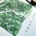 PORTLAND Map Ferns Botanical Map Painting OREGON (art Print) Flora ...
