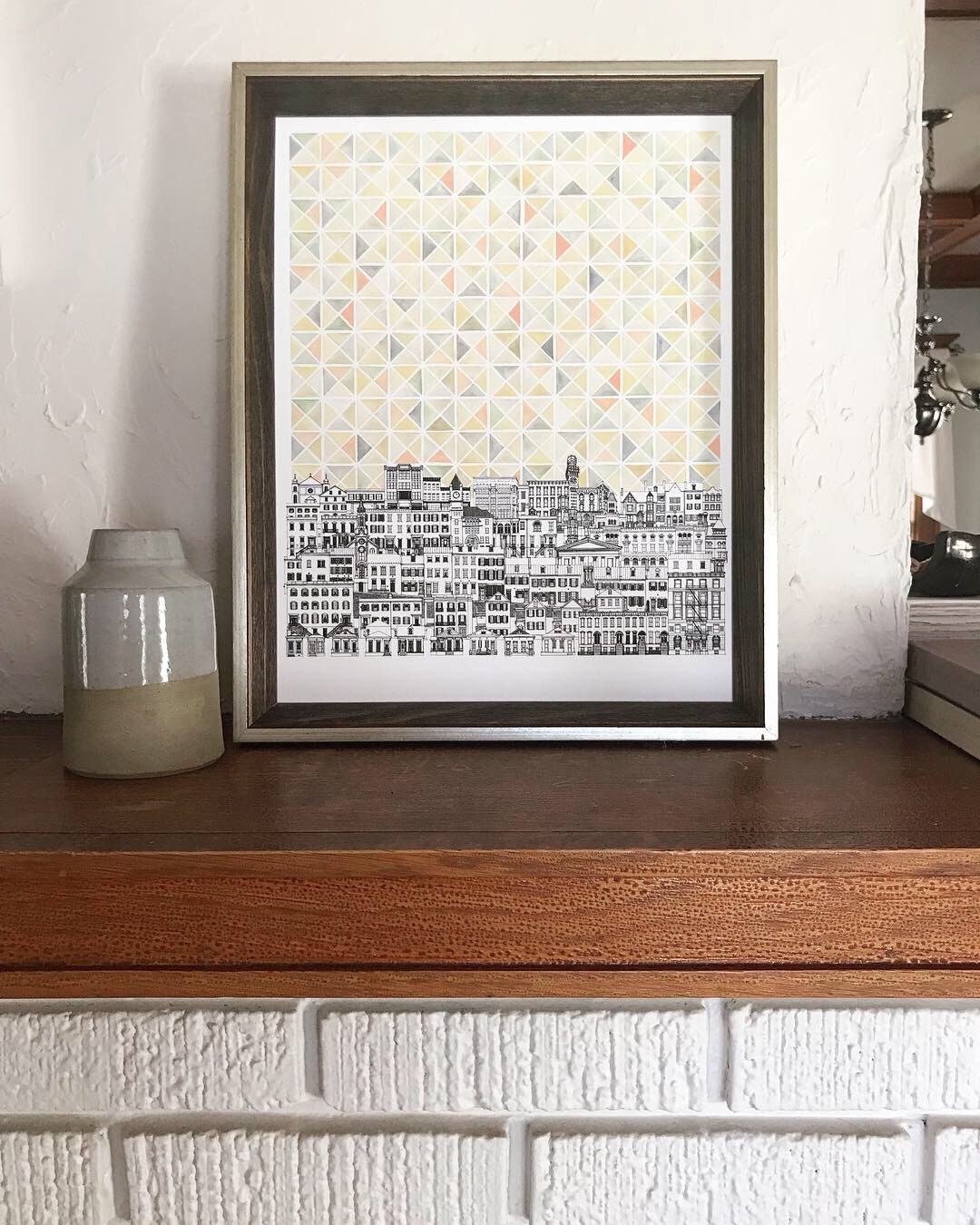 SUNRISE CITY (art Print) Cityscape Geometry Architectural Drawing New ...