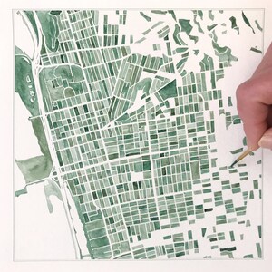 BERKELEY California Map Watercolor Print City Plan (art Print) UC ...