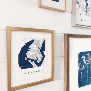 GIG HARBOR Map Hand Drawn Street Map WASHINGTON City Map Drawing ...