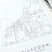 STEILACOOM Map Hand Drawn Street Map WASHINGTON City Map Drawing Black ...
