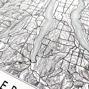 FINGER LAKES Hand Drawn Map New York Topographic Drawing (art Print ...