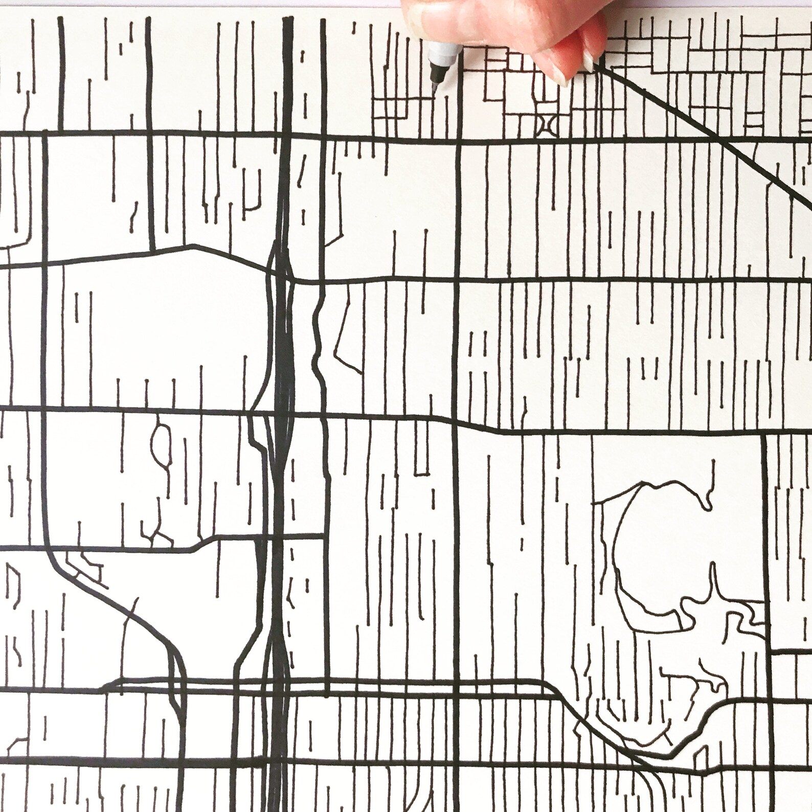 EAST PORTLAND Montavilla Street Map OREGON City Map Drawing - Etsy