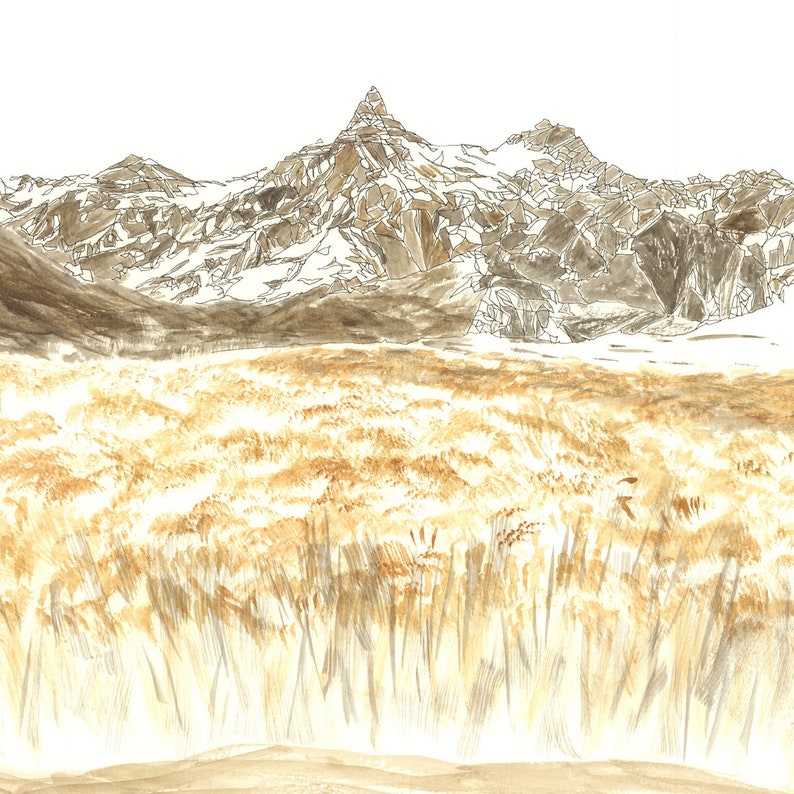 Beartooth Peak 1 MOUNTAIN Abstract Painting MONTANA art - Etsy