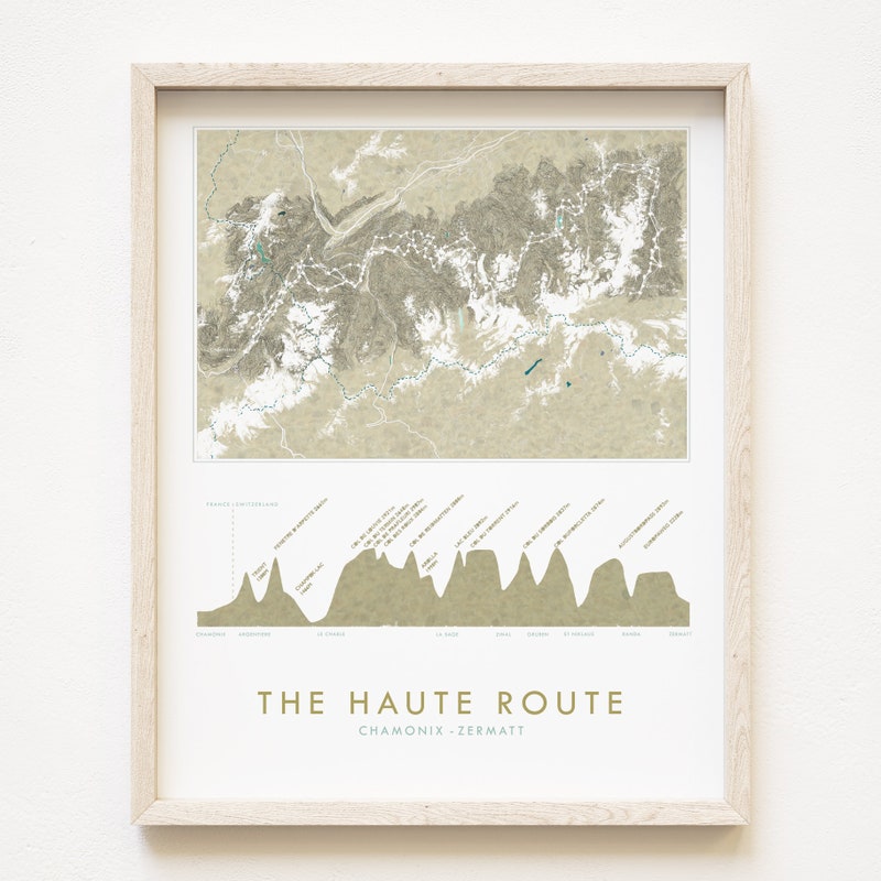 Topographic Route - Etsy