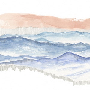 Blue Ridge 1 MOUNTAIN Abstract Painting Virginia North Carolina (art ...