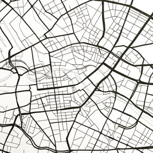 BERLIN Map Hand Drawn Street Map GERMANY City Map Drawing Black and ...