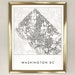 WASHINGTON DC Map Street Map District Capitol City Map Drawing - Etsy